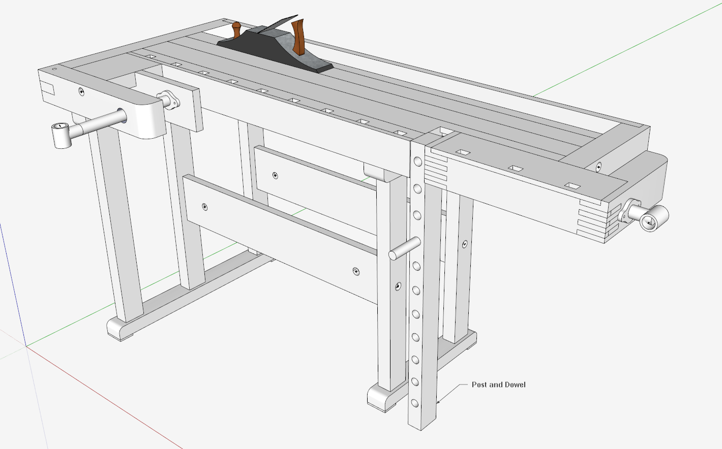Post & Dowel Fixture for Workbench - FineWoodworking