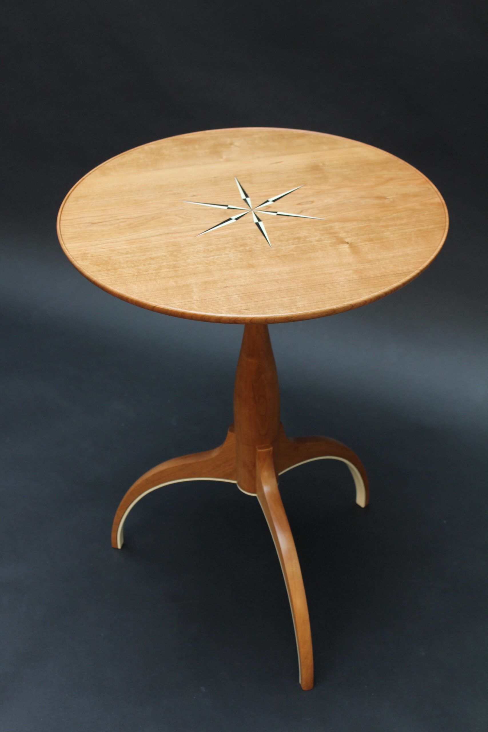 Turned Cherry Shaker table with a holly lining - FineWoodworking