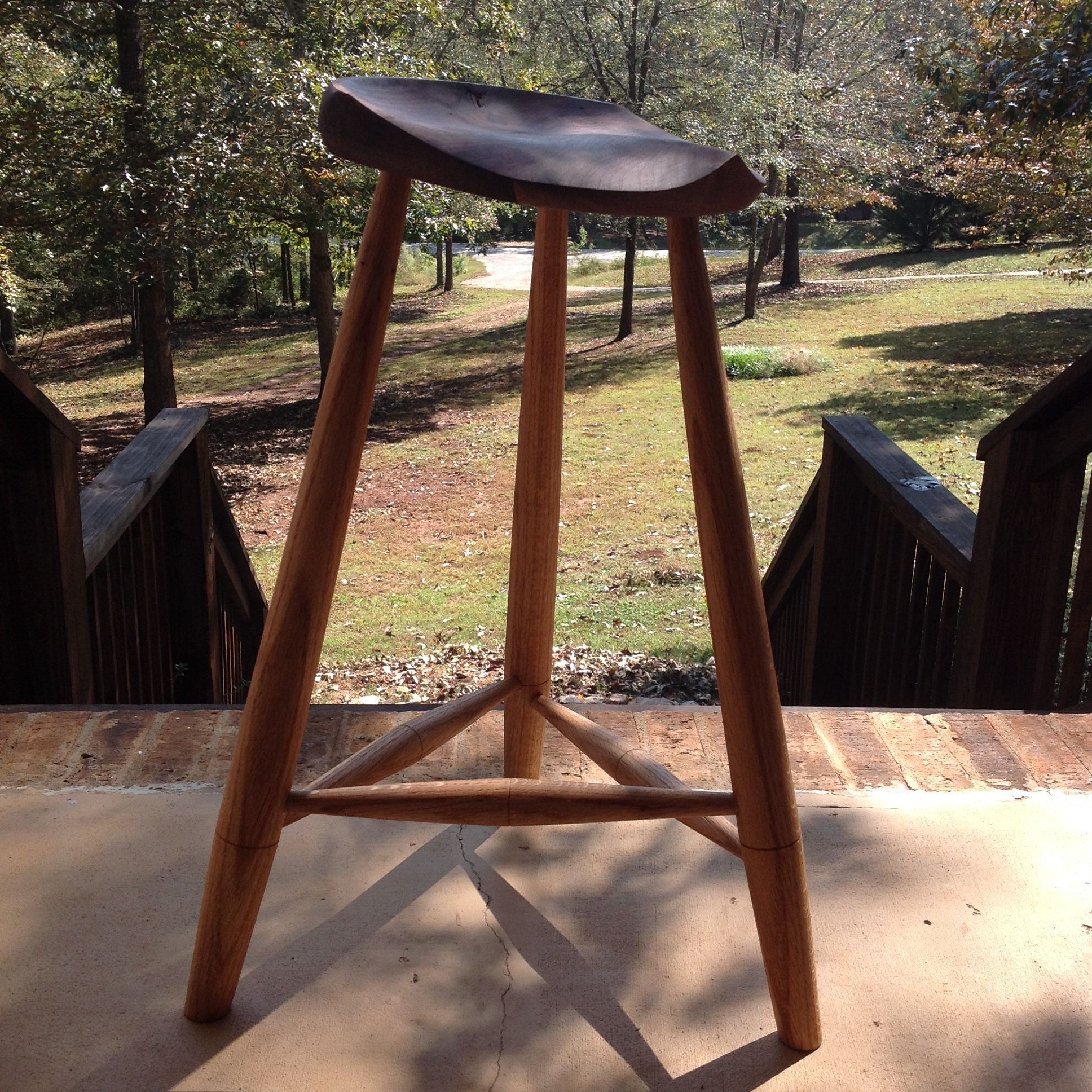 Windsor Stool - modern interpretation - FineWoodworking