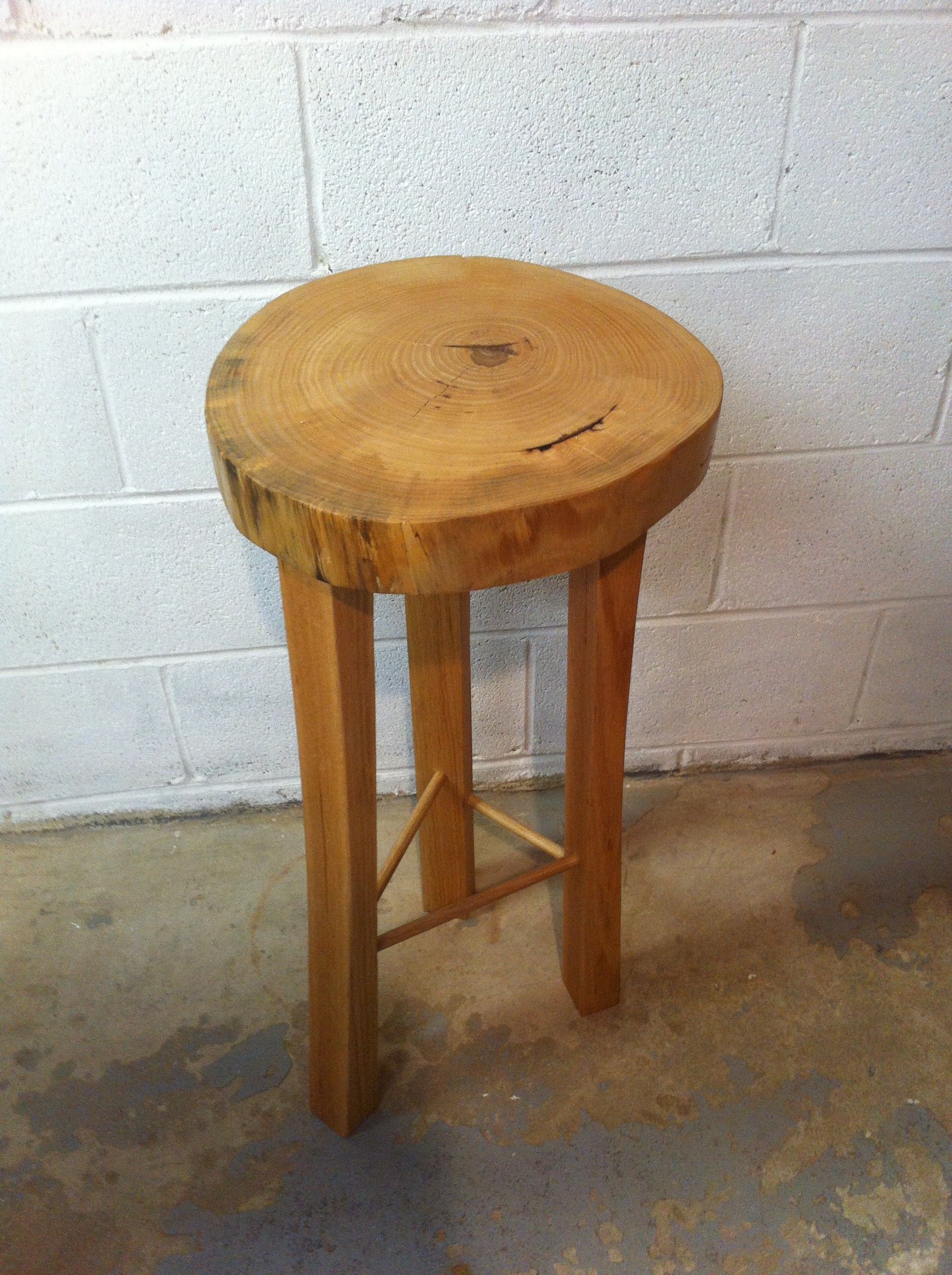 Hickory stump stool - FineWoodworking