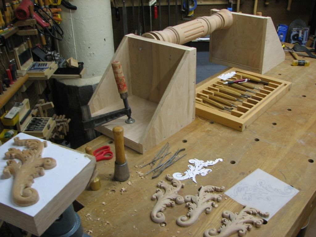 L-Shaped Supports for Carving on Turned Spindles - FineWoodworking