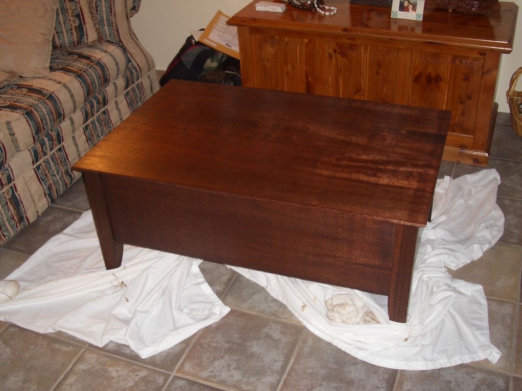 Coffee Table from mahogany reclaimed from church pews in Hawaii ...