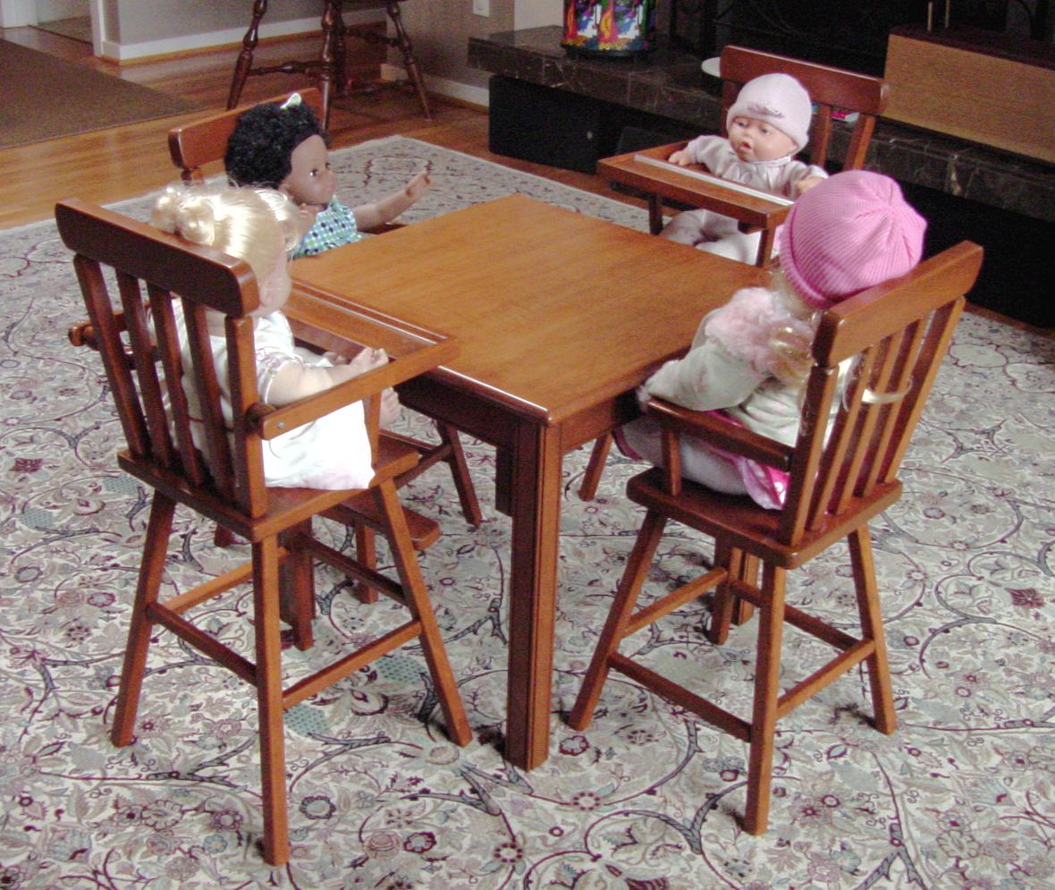 Doll table and chairs. - FineWoodworking