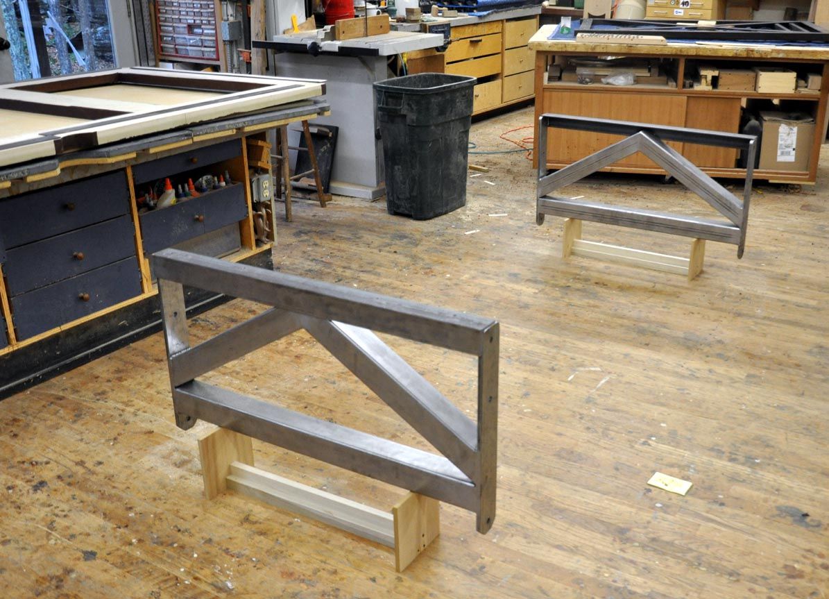 a custom steel and wood pool table - FineWoodworking