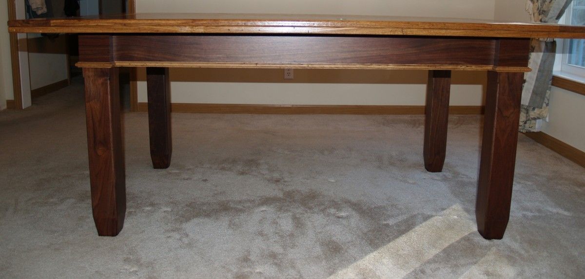 Wormy White Oak and Walnut Dining Table - FineWoodworking