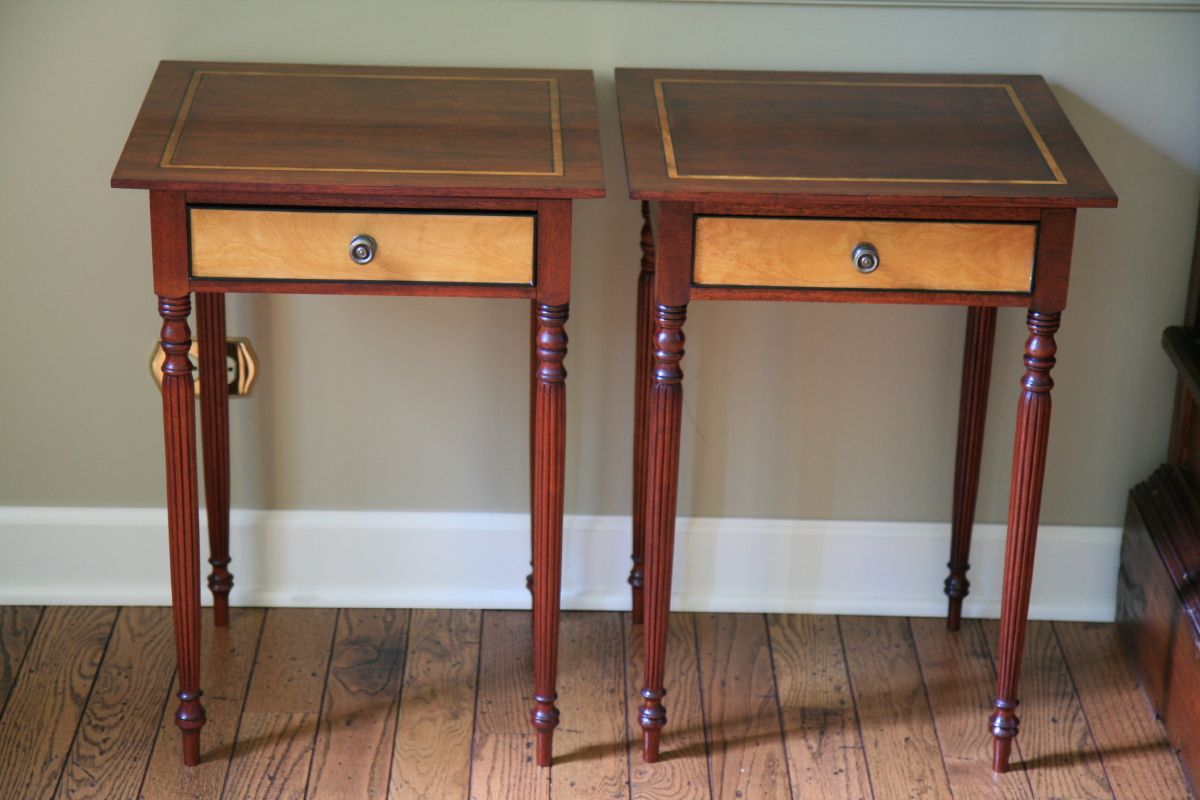 Sheraton Side Tables in Mahogany - FineWoodworking