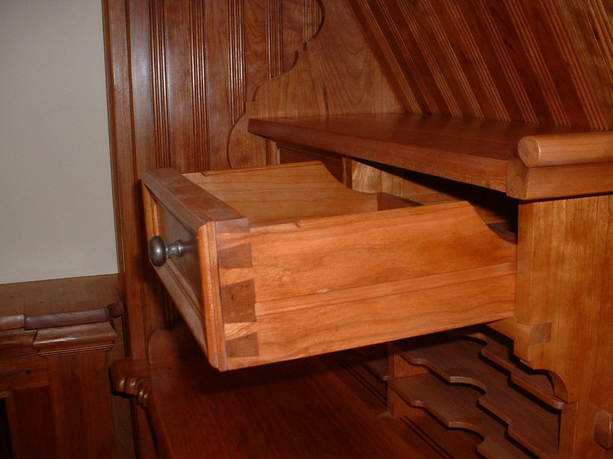 Built-in Cherry Office - Desktop Organizers - FineWoodworking