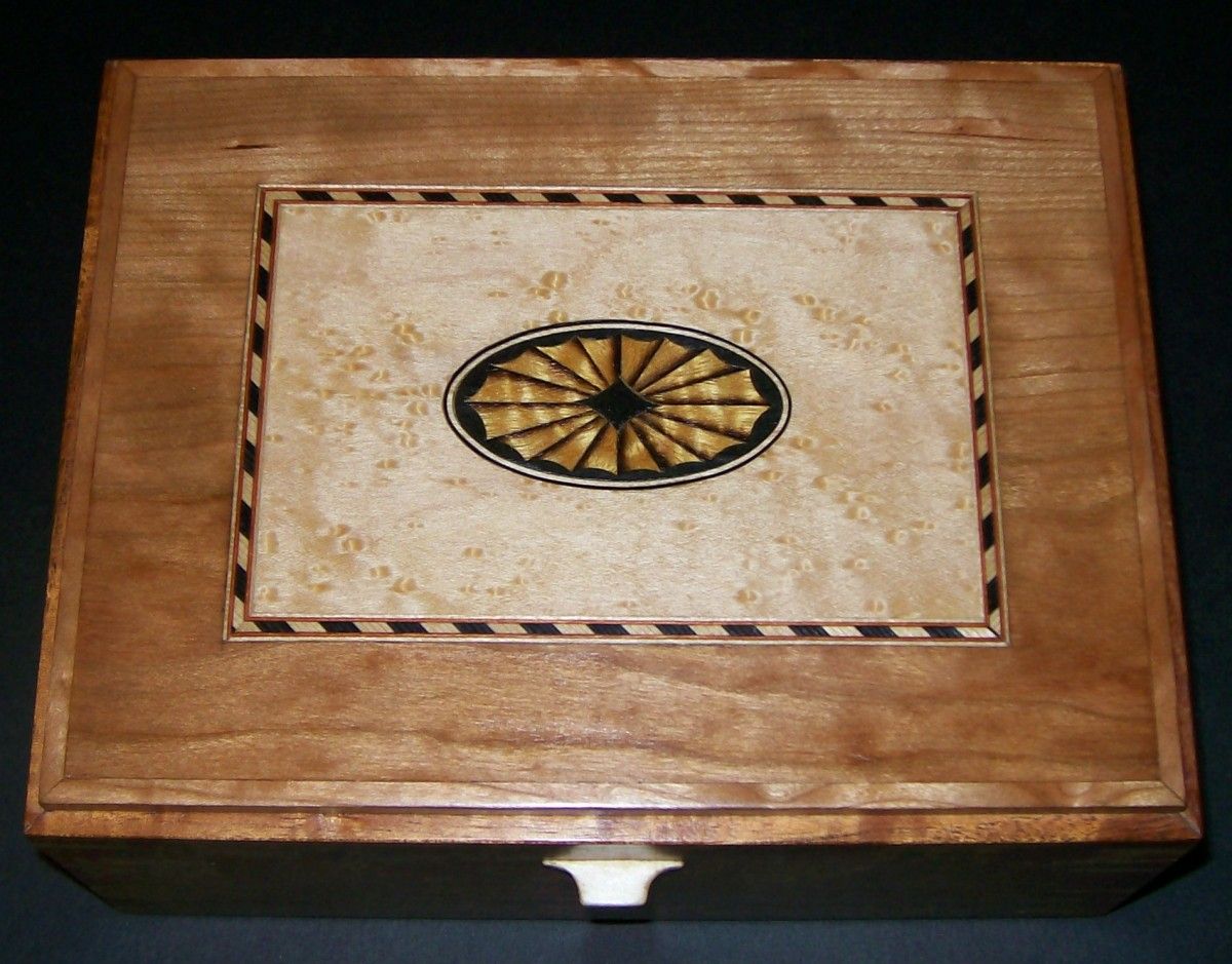 Tea Box - Oval inlay - FineWoodworking