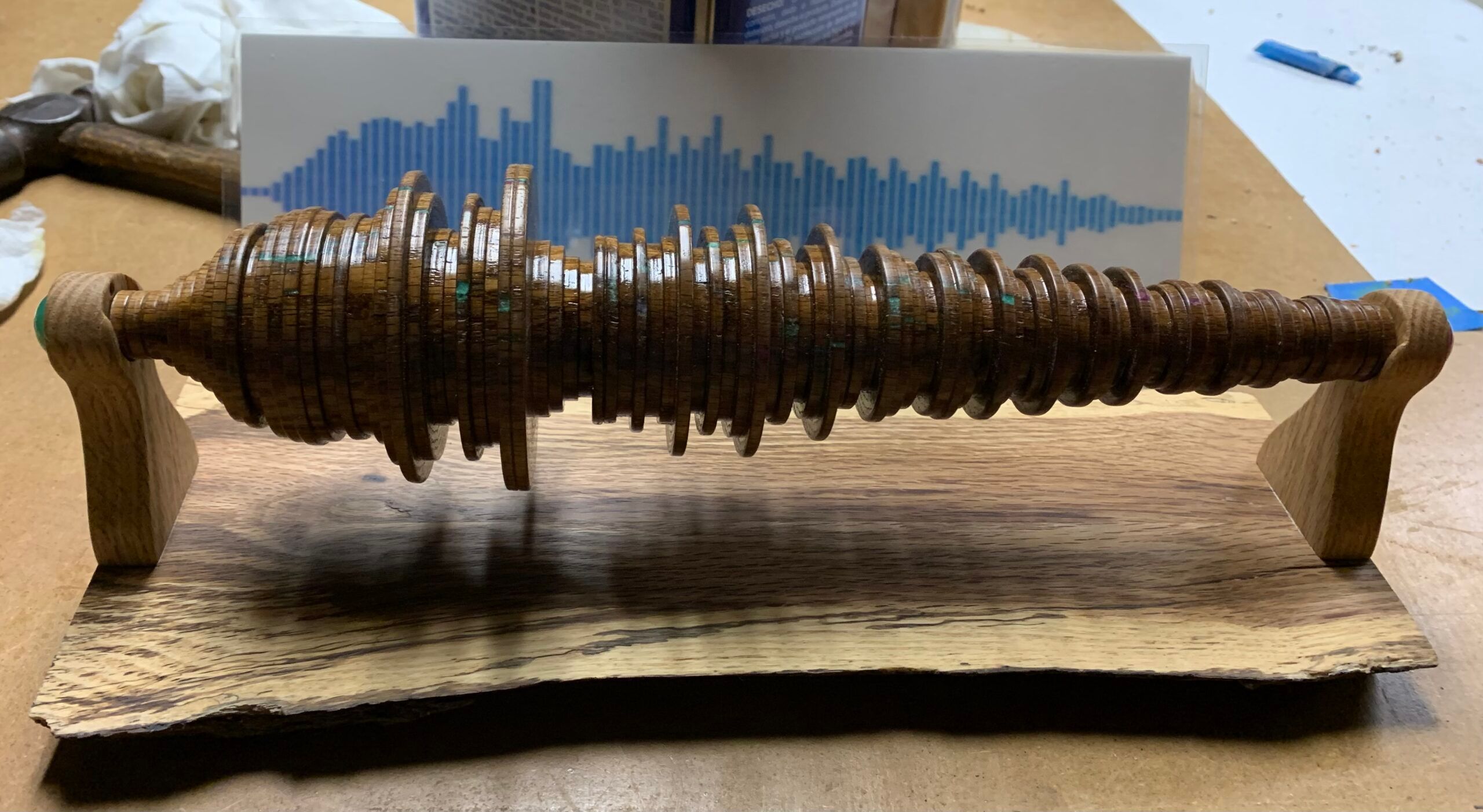 Turned Oak Soundwave - FineWoodworking