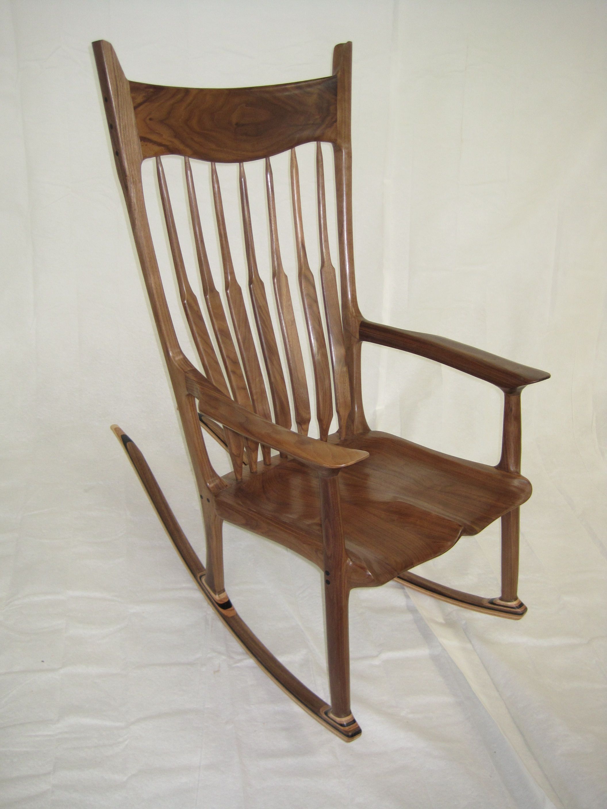 Walnut rocking chair - FineWoodworking