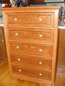5 Drawer Red Oak Chest of Drawers - FineWoodworking
