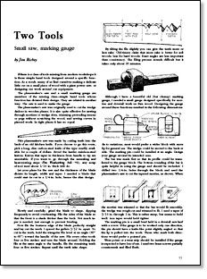Two Tools - FineWoodworking