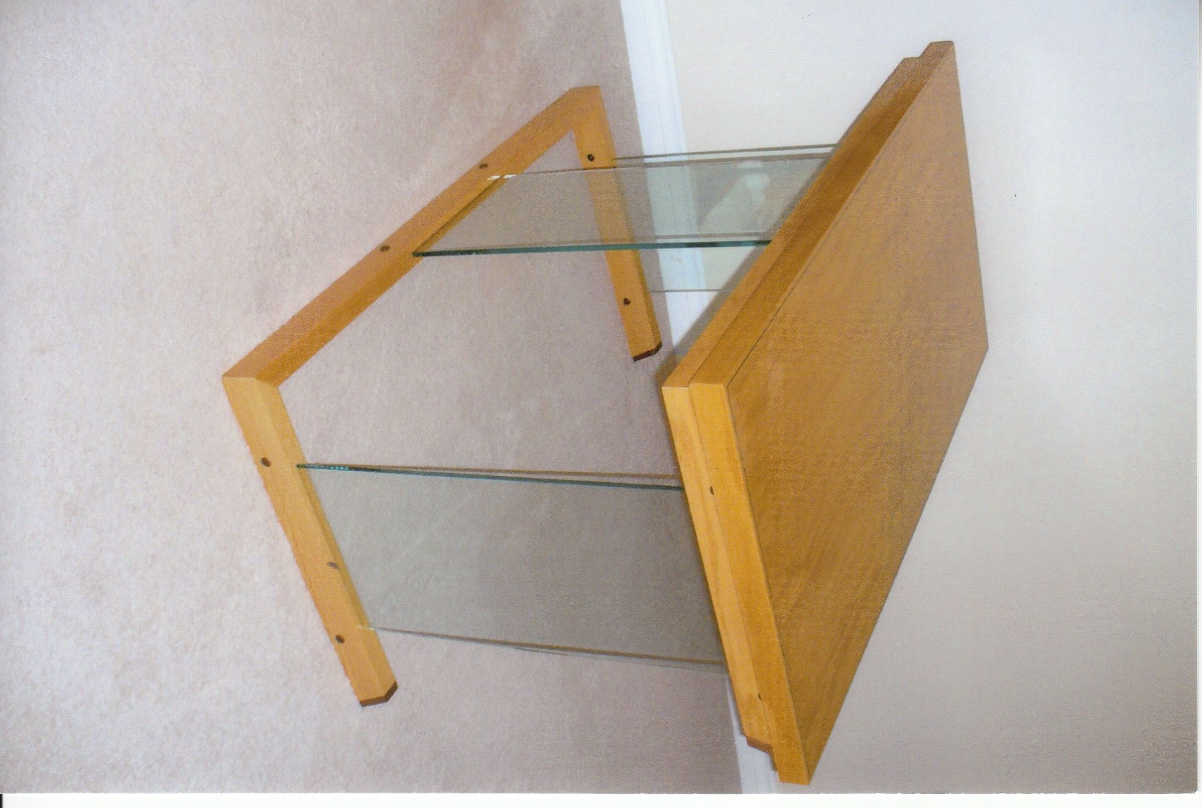 Glass panel and oak office desk - FineWoodworking