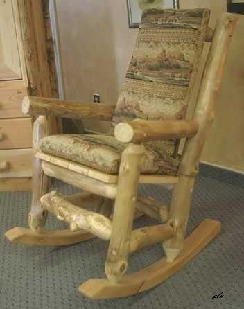Log Wood Rocking chair- Hand Made - FineWoodworking