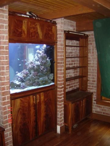 Greene and Greene inspired aquarium cabinet with bookcases ...