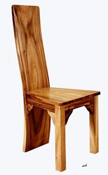 Solid log wood dining chair - FineWoodworking