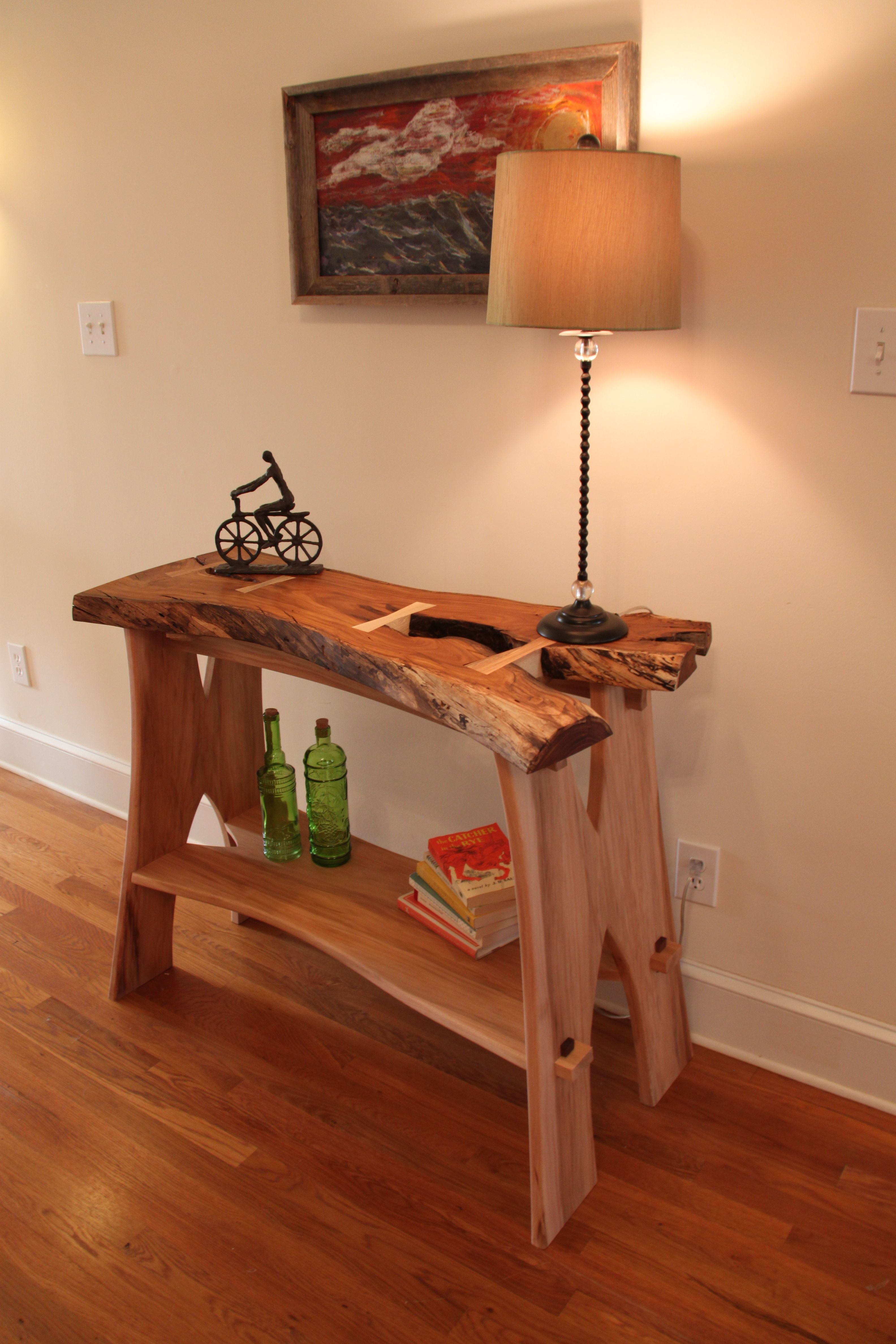 Redbud Slab Hall Table - FineWoodworking