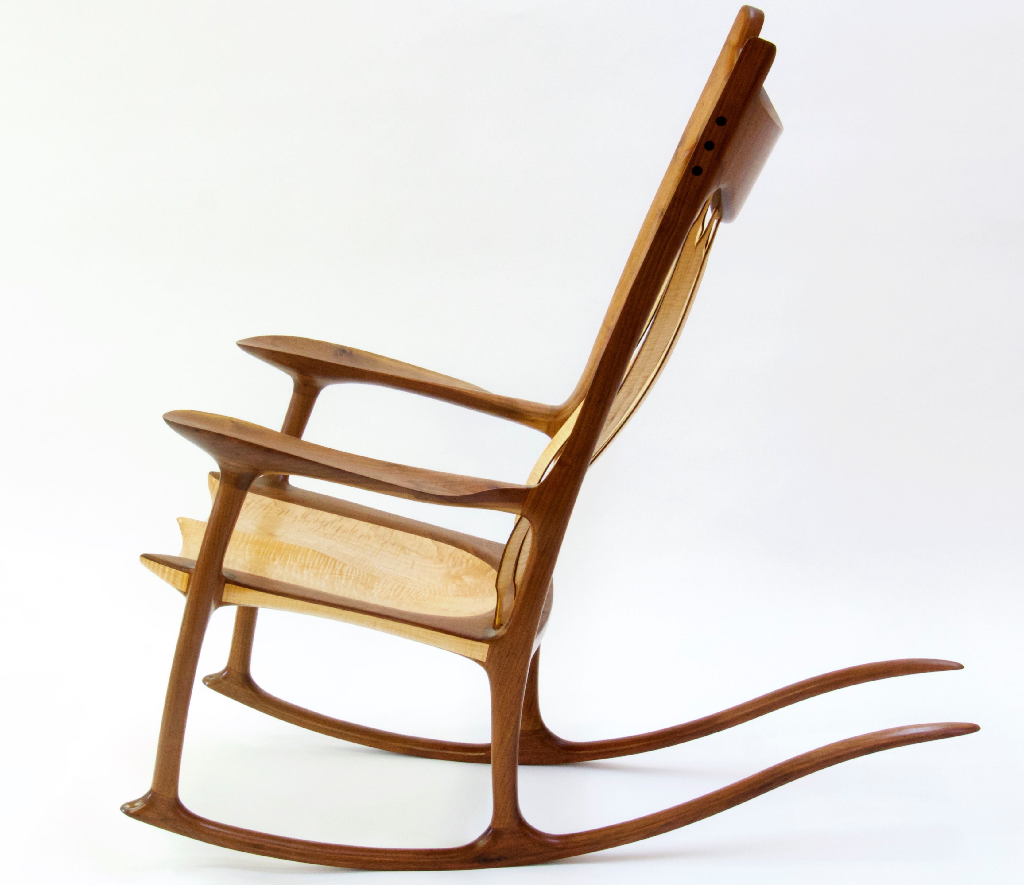 Rocking chair - Walnut & Curly Maple - FineWoodworking