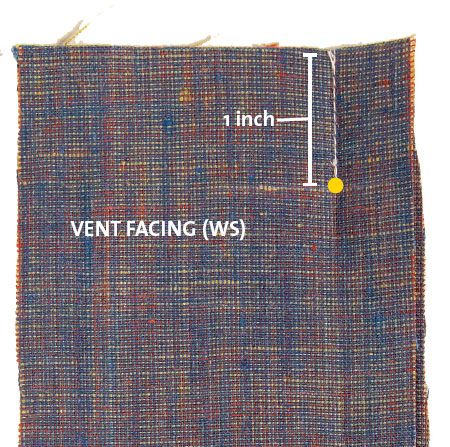 Make a Front Vent with a Loop and Button - Threads