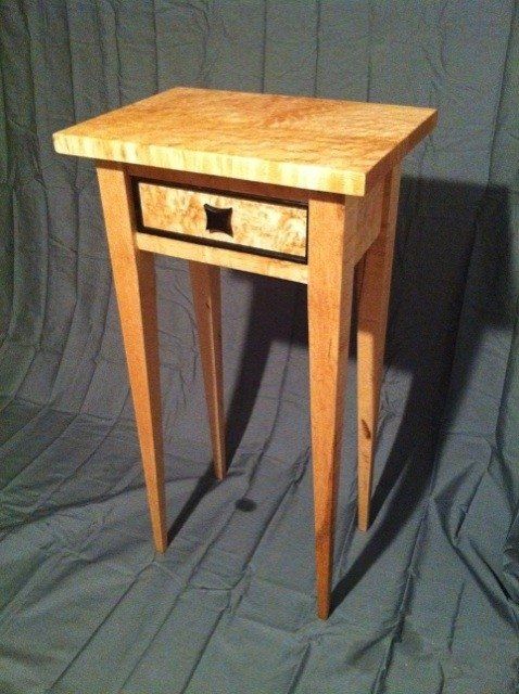 Birds eye Maple side table - FineWoodworking