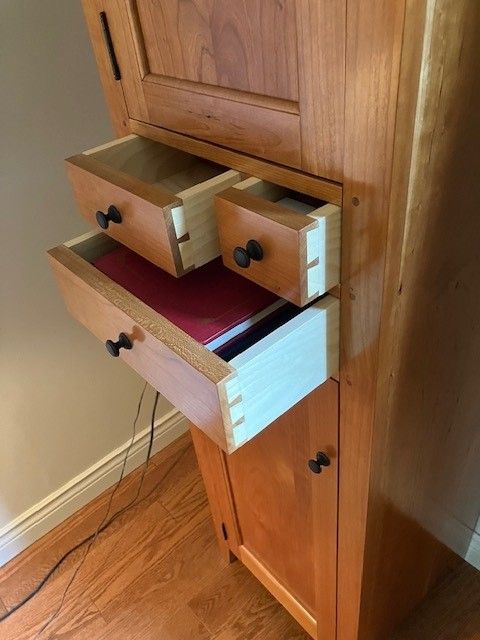 Chimney Cupboard in Cherry for Photo Scrap Books - FineWoodworking