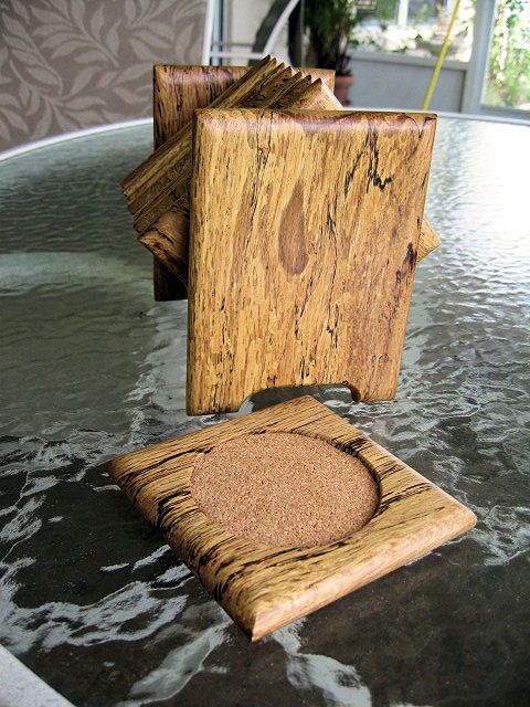 Spalted Oak Coaster Set - FineWoodworking
