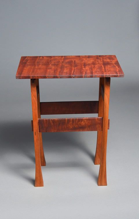 Small Quilted Makore Table - FineWoodworking