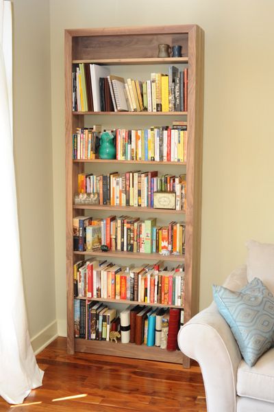 A modern walnut bookcase - FineWoodworking