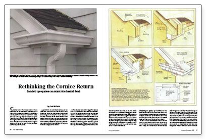 Rethinking the Cornice Return - Fine Homebuilding