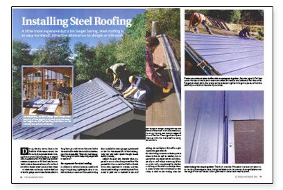 Installing Steel Roofing - Fine Homebuilding