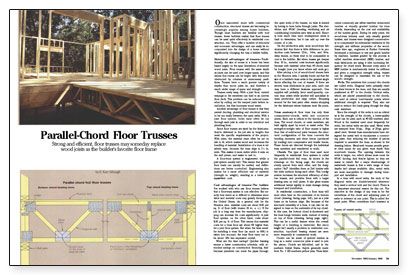 Parallel-Chord Floor Trusses - Fine Homebuilding