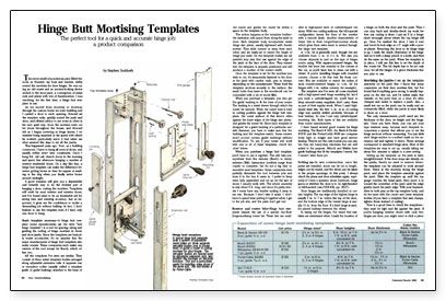 Hinge Butt Mortising Templates - Fine Homebuilding