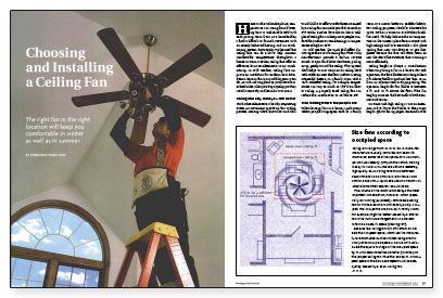 Choosing and Installing a Ceiling Fan - Fine Homebuilding