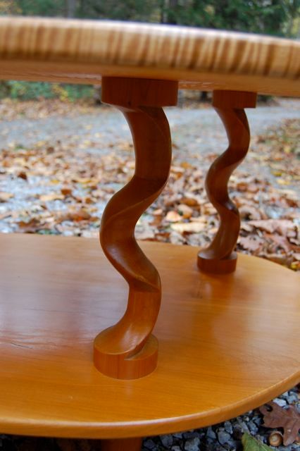 Retro coffee table with offset turned legs - FineWoodworking