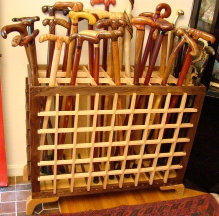 Cane stand from scraps. - FineWoodworking