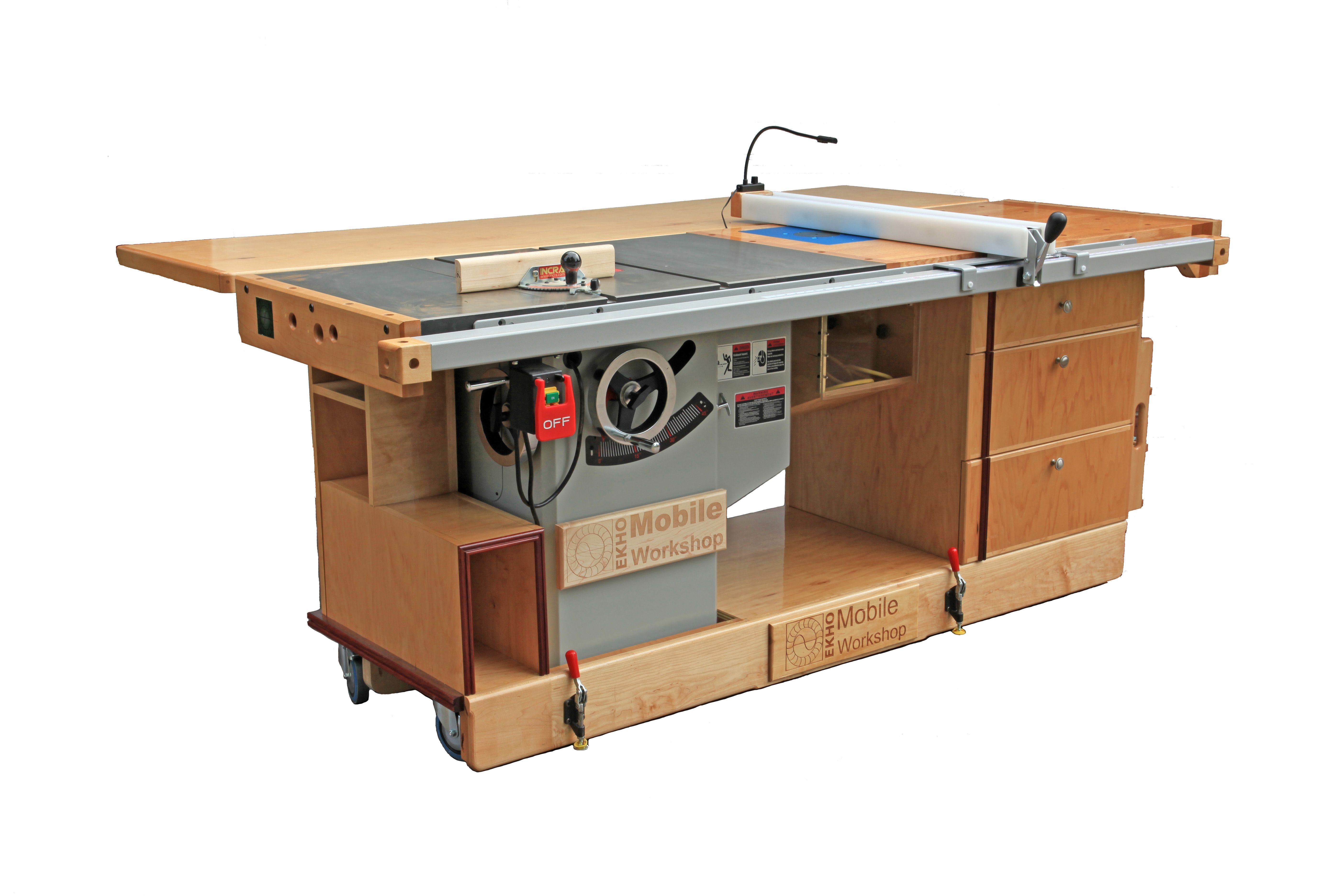 EKHO Mobile Workshop – Portable Cabinet Saw, Work Bench and Router ...