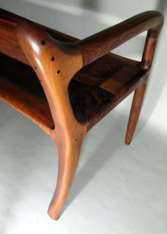 Walnut Bench, In the spirit of Maloof design... - FineWoodworking