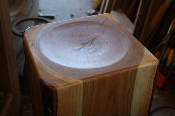 A Solid Cherry Beam Becomes a Cool Stool - FineWoodworking