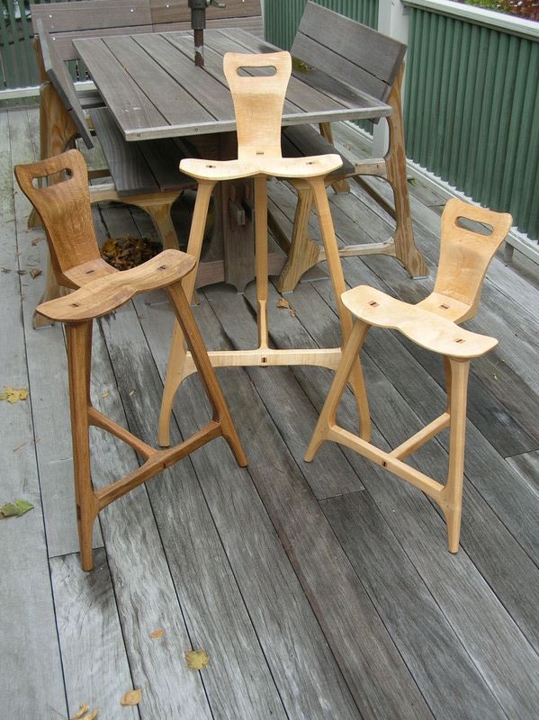 3 tage frid inspired 3 legged stools and 2 desks, 1 reg. ht., 1 ...