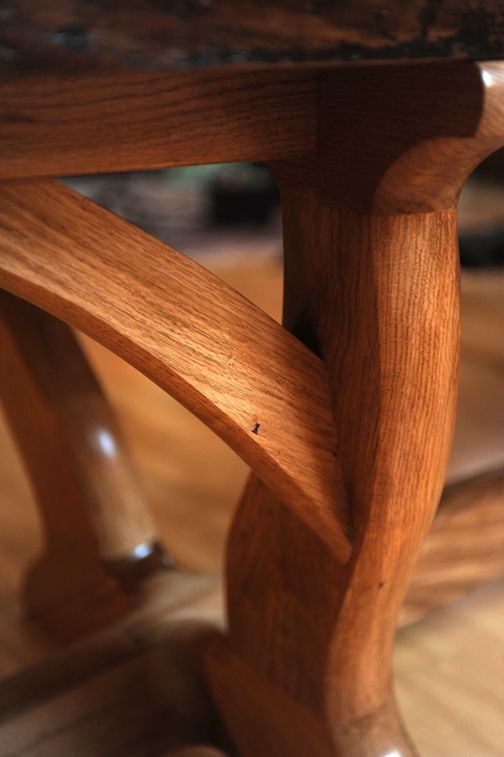 Walnut slab and white oak dining table - FineWoodworking