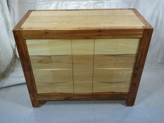 Grain matched basket weave Cypress and reclaimed Dade County Pine ...