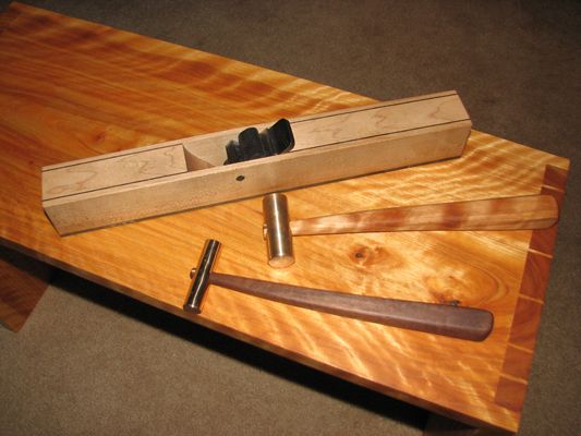 homemade shooting plane and plane hammers - FineWoodworking