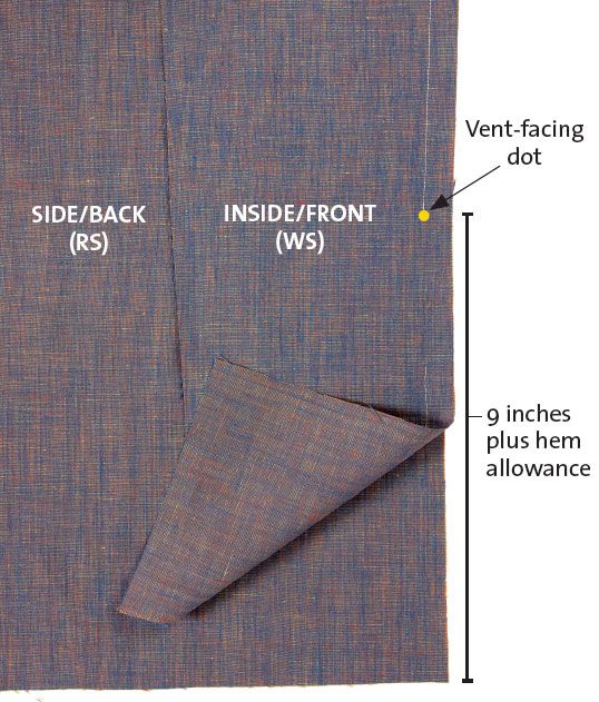 Make a Front Vent with a Loop and Button - Threads