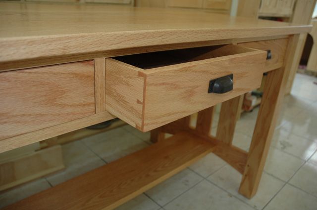 red oak desk - FineWoodworking