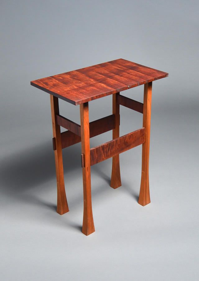 Small Quilted Makore Table - FineWoodworking