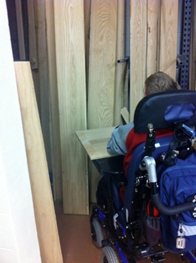 Adapted Shaker Desk for student - FineWoodworking