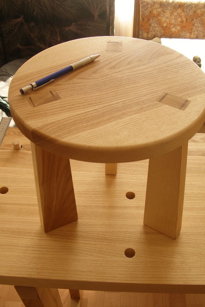 Small stool from ash - FineWoodworking