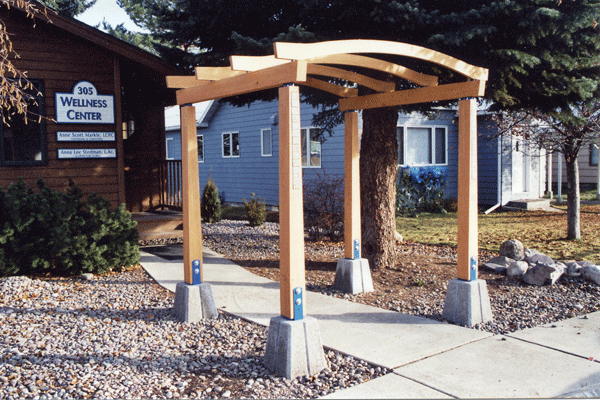 Entry Arbor for a Wellness Center - Fine Homebuilding