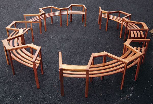 Circular Outdoor Bench of Mahogany - FineWoodworking