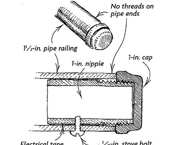 Capping a pipe rail - Fine Homebuilding